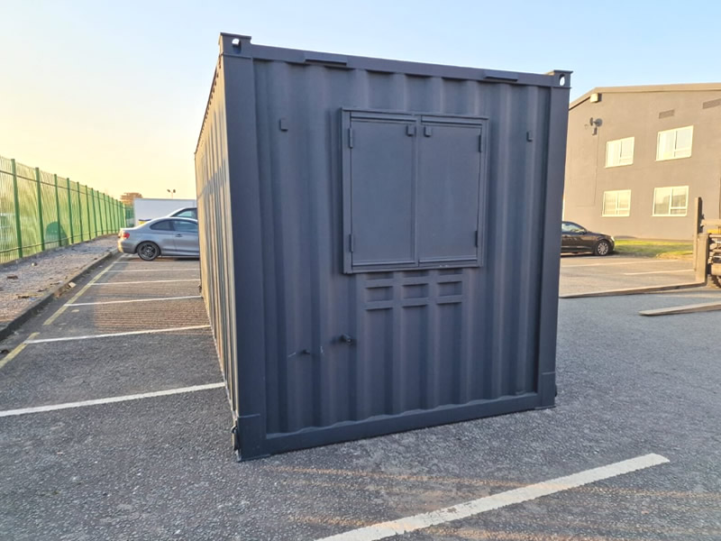Anti Vandal - Secure Canteen and Office Container - 20ft x 8ft - Dark Grey